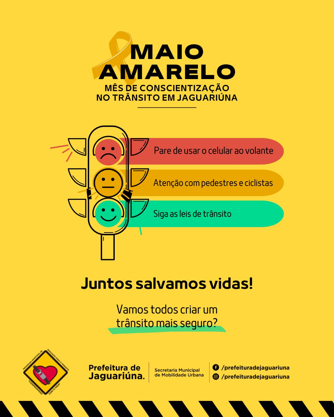 Mobilidade Urbana promove evento da campanha Maio Amarelo em Jaguariúna ... Mobilidade Urbana promove evento da campanha Maio Amarelo em Jaguariúna ...