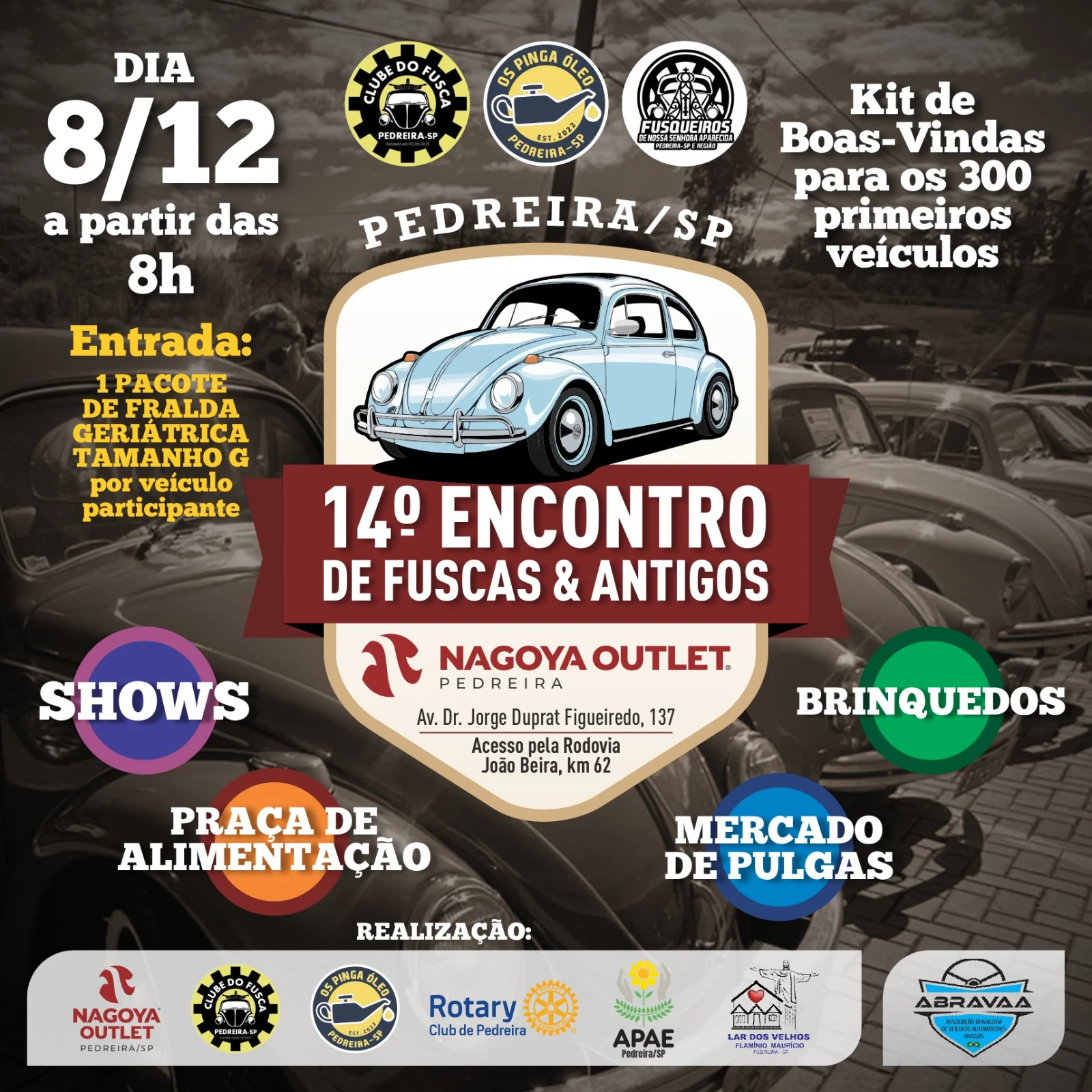 14º Encontro de Fuscas e Antigos de Pedreira acontece no dia 08 de ...